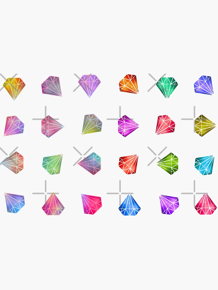 "Diamonds" Sticker for Sale by raygunbobcat | Redbubble