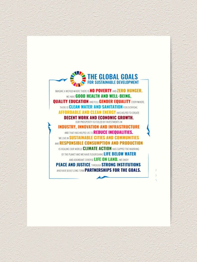 "UN Sustainable Development Goals SDGs 2030" Art Print for Sale by KennethDavis9 | Redbubble