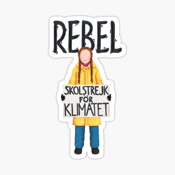 "Greta Thunberg" Sticker for Sale by VampireMan | Redbubble