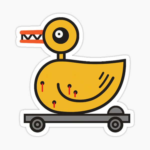 "Evil Duck " Sticker for Sale by NastJatavia | Redbubble