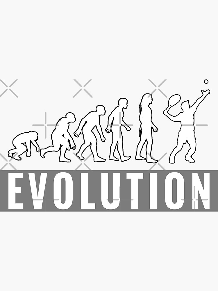 "Tennis evolution t shirt" Sticker for Sale by Kishioushi | Redbubble