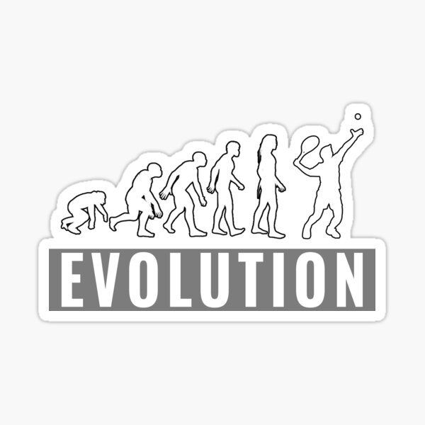 "Tennis evolution t shirt" Sticker for Sale by Kishioushi | Redbubble
