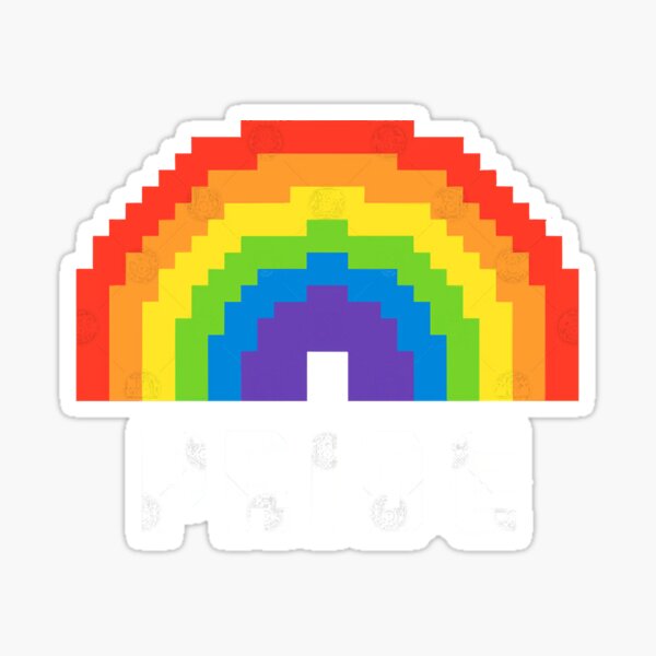 "8-Bit Rainbow Pride " Sticker for Sale by zcarnahiba | Redbubble