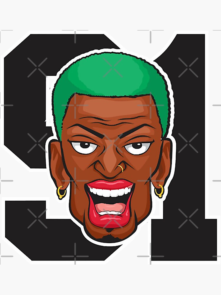 "Dennis Rodman 91" Sticker for Sale by Sitimur447 | Redbubble