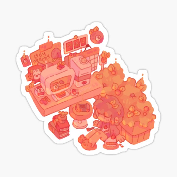 "office desk" Sticker for Sale by mallowdraw | Redbubble