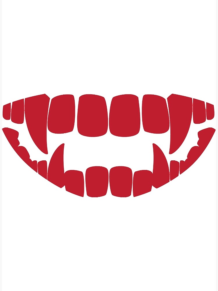 "scary teeth face mask " Poster by ezemannan | Redbubble