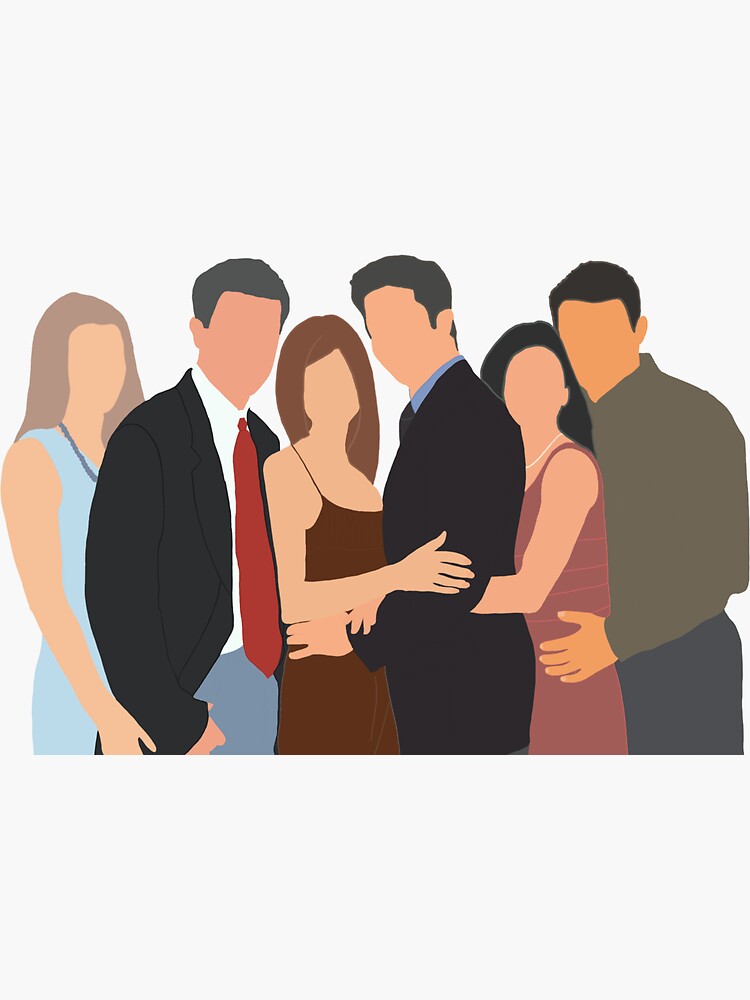 "Group of Friends" Sticker for Sale by pajamasammi2016 | Redbubble