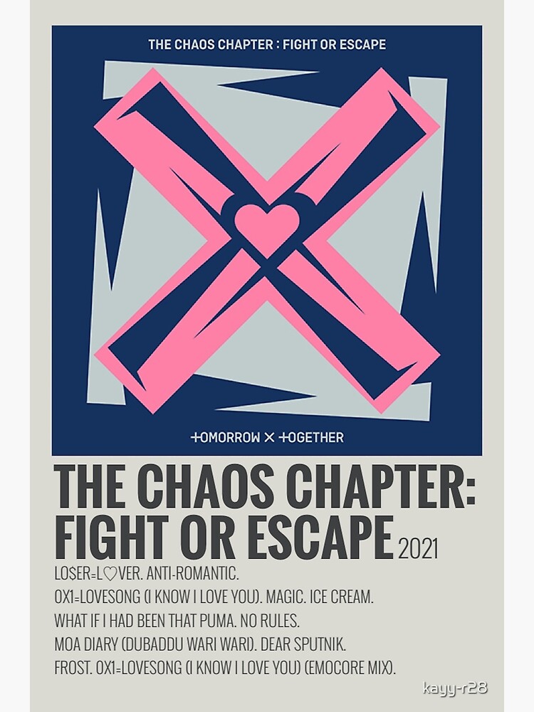 "txt the chaos chapter: fight or escape album" Poster by kayy-r28 ...