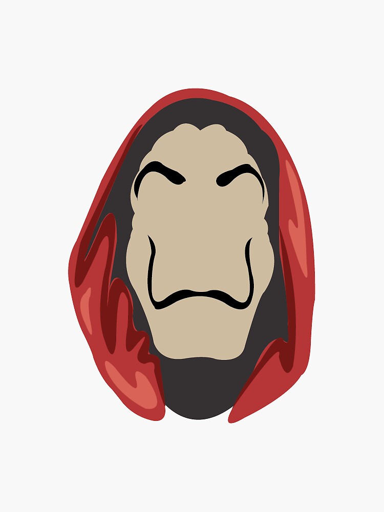 "Money Heist - Dali Mask" Sticker for Sale by rowandzik | Redbubble