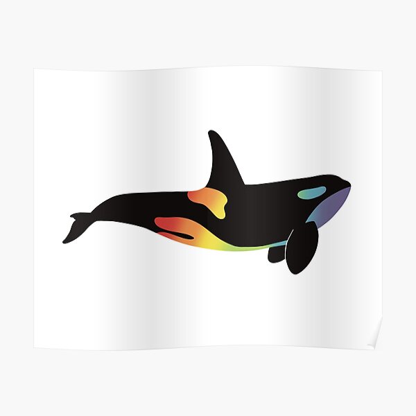 "Rainbow Orca" Poster by Eden-Sprout | Redbubble