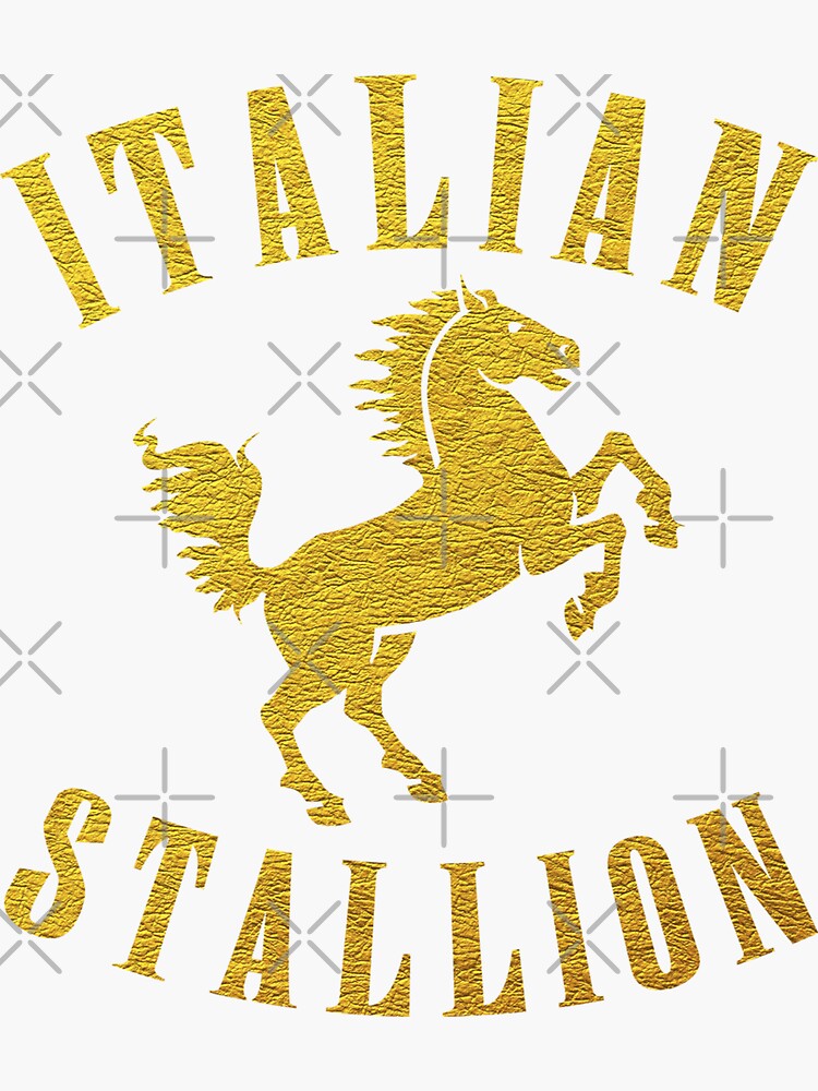 "ITALIAN STALLION gold design" Sticker for Sale by limitlezz | Redbubble
