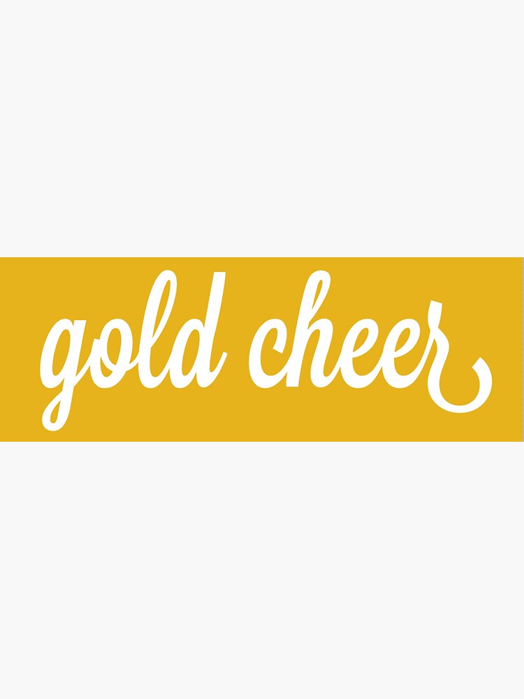 "Gold Cheer" Sticker for Sale by dufffs | Redbubble
