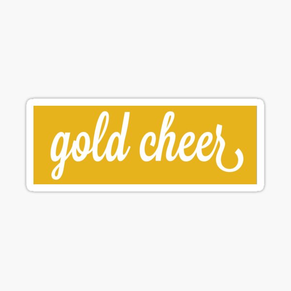 "Gold Cheer" Sticker for Sale by dufffs | Redbubble