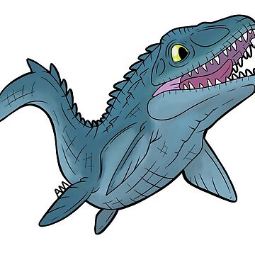 "Chibi Mosasaurus" Sticker for Sale by aquariumaster | Redbubble