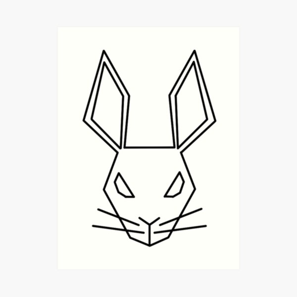 "GEO RABBIT LOGO" Art Print for Sale by SalAesthetic | Redbubble