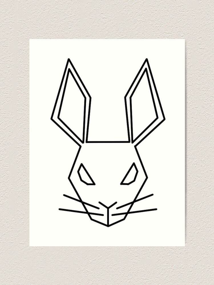 "GEO RABBIT LOGO" Art Print for Sale by SalAesthetic | Redbubble