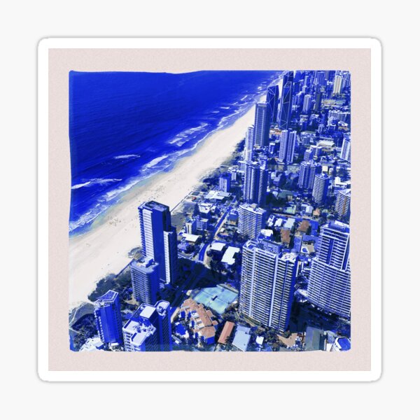 "View of the Gold Coast from Q1" Sticker for Sale by annagraphica ...