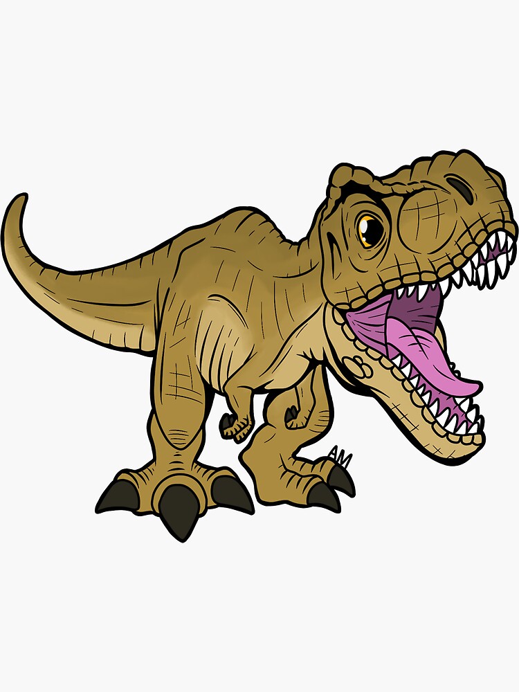 "Chibi T-rex" Sticker for Sale by aquariumaster | Redbubble