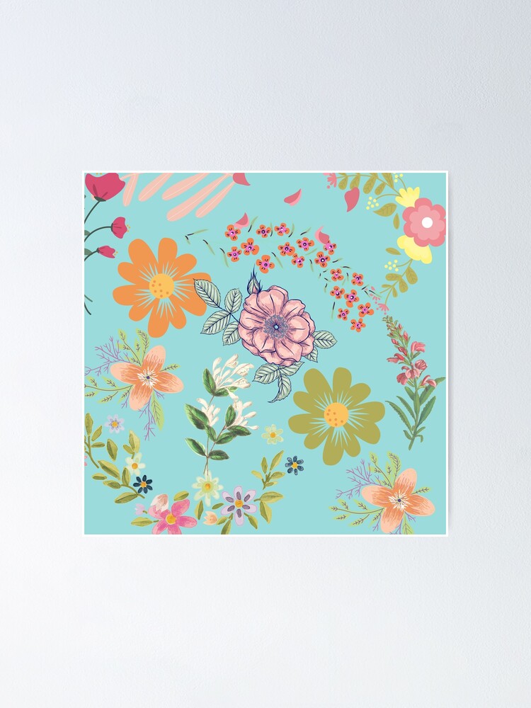 "floral aesthetic flower patterns" Poster by printabstudio | Redbubble