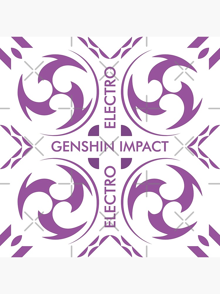 "Genshin Impact Pattern | Electro element" Photographic Print by ...