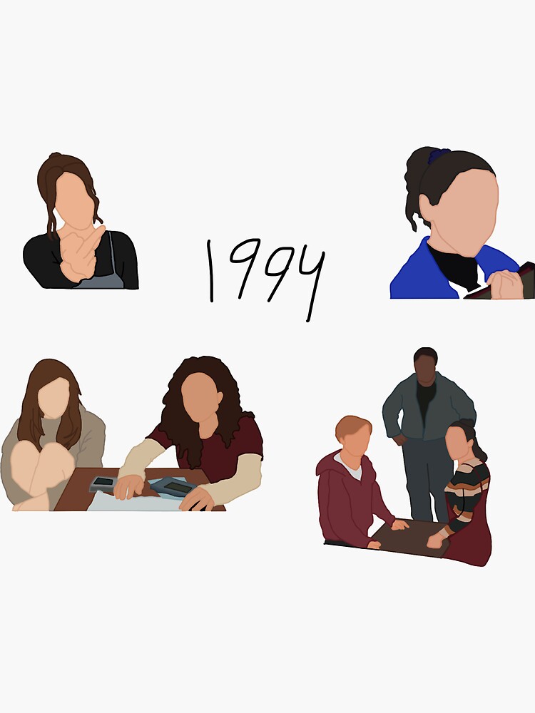 "1994 sticker pack (five stickers)" Sticker for Sale by Macnugget ...