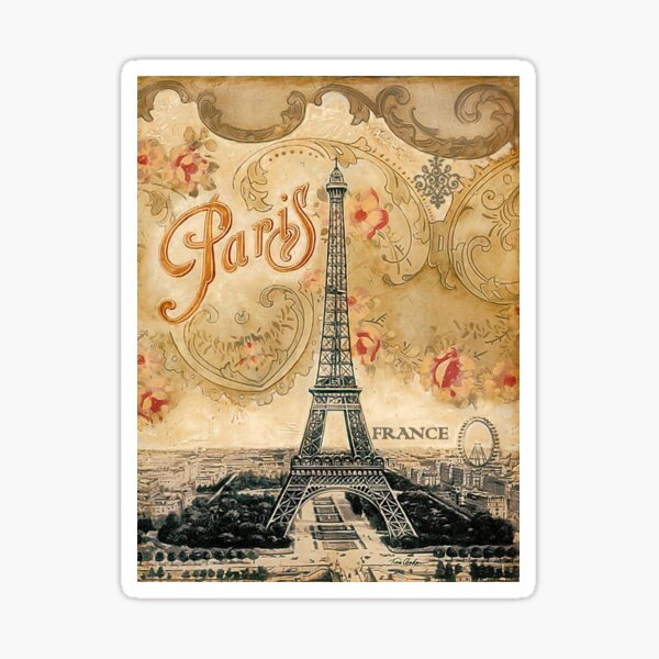 "Paris Vintage" Sticker for Sale by Tramezzo | Redbubble