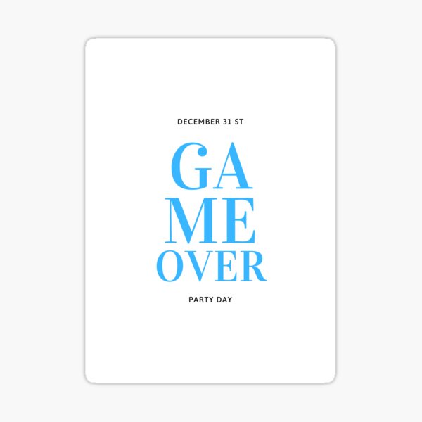 "Game over collection" Sticker for Sale by viktorsim | Redbubble