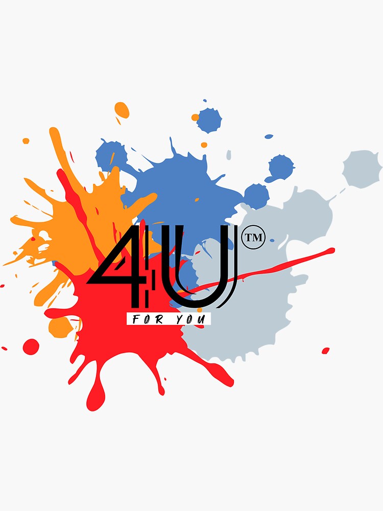 "4U Stylish Logo" Sticker by LXgallery | Redbubble