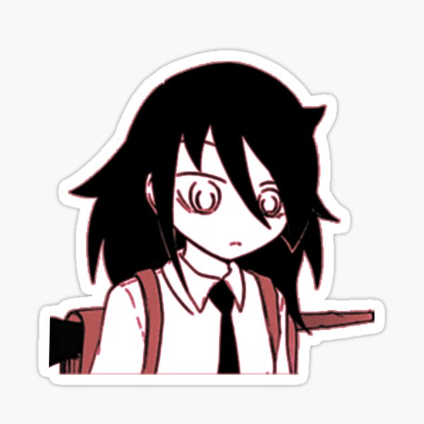 "tomoko manga watamote icons" Sticker for Sale by Animecomic | Redbubble