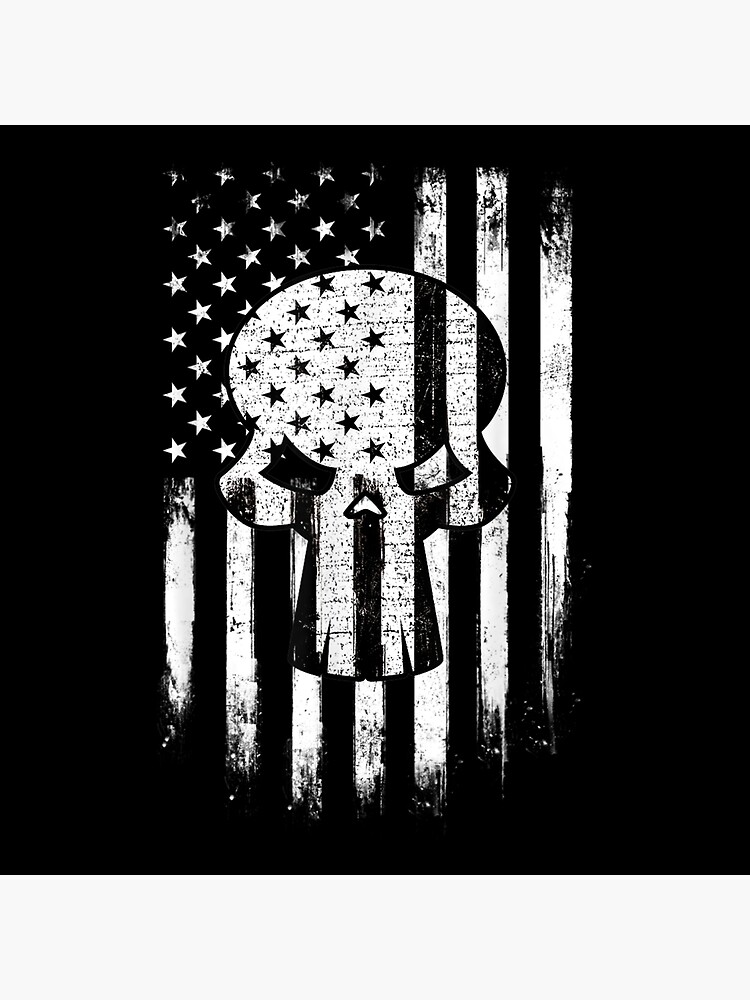 "Distressed American Flag Skull Flag Skull Gift" Poster for Sale by ...