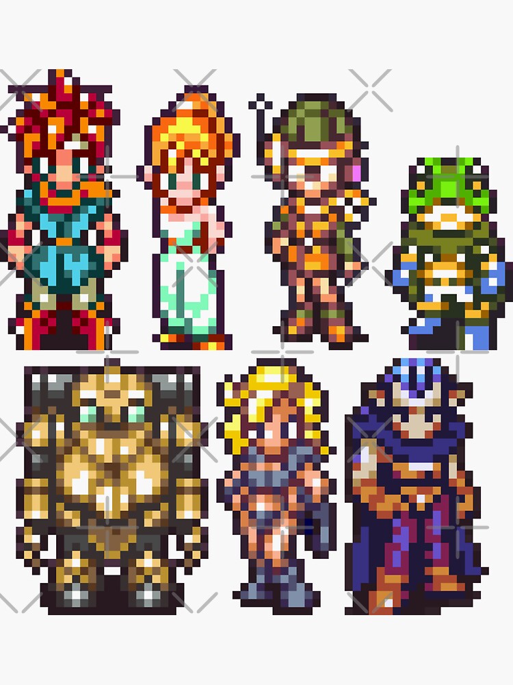 "Chrono Trigger Party Sprite" Sticker for Sale by SpriteGuy95 | Redbubble