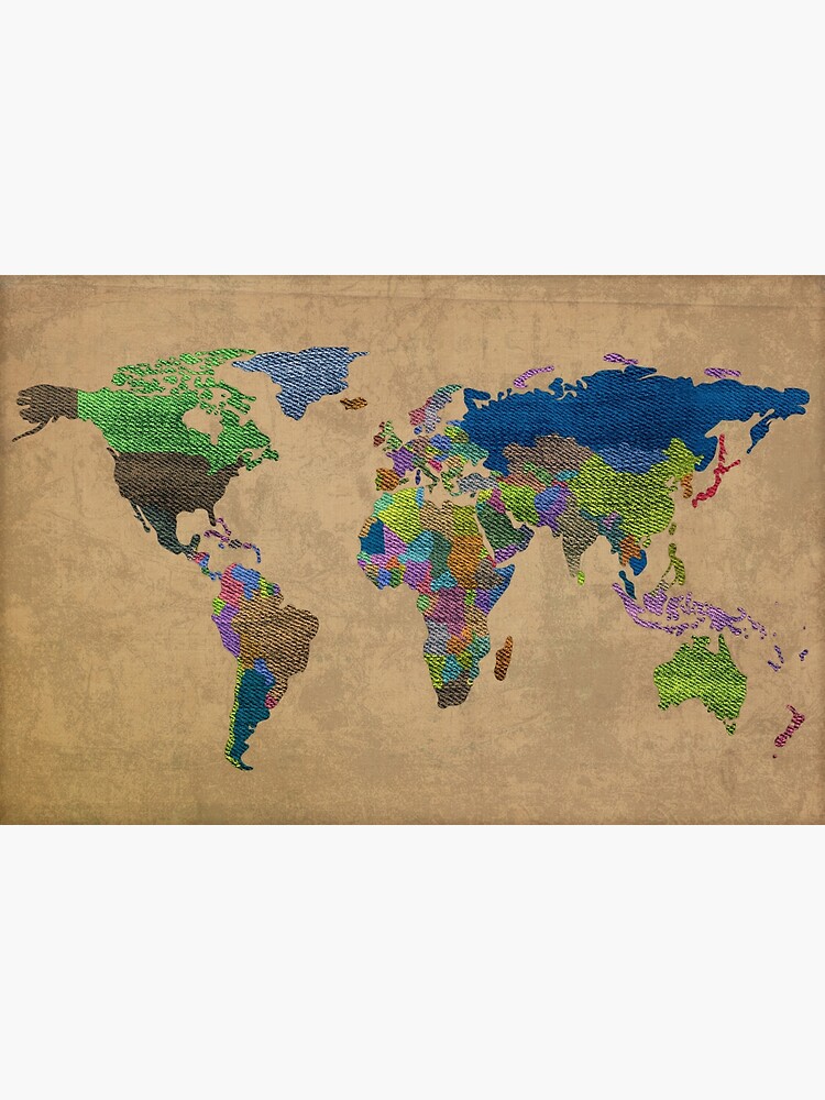 "Jean Denim World Map" Art Print for Sale by map-lover | Redbubble