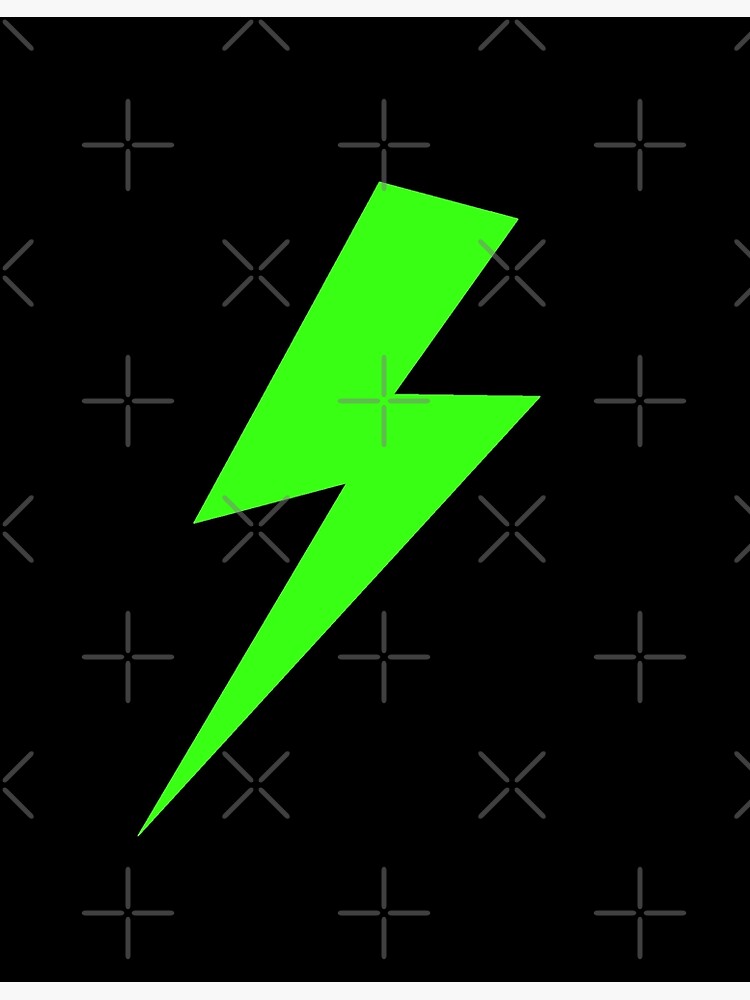 "Neon Green Lightning Bolt" Poster for Sale by FunStudio | Redbubble