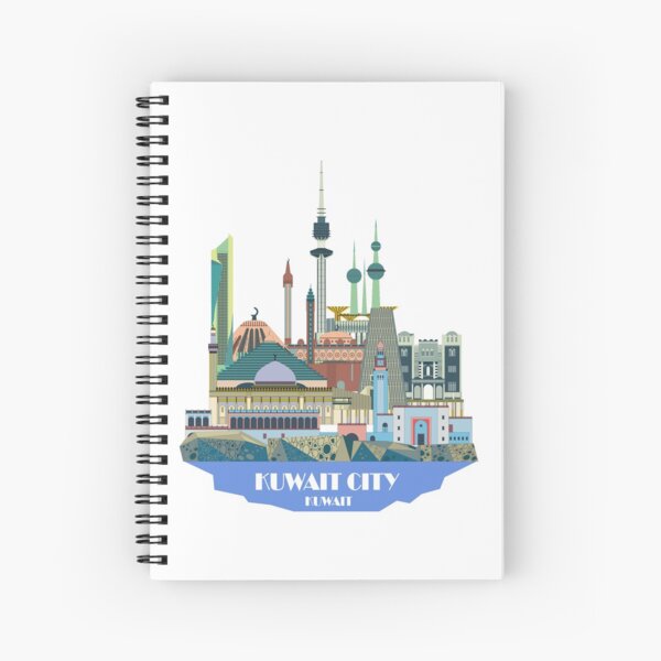 "Kuwait City, Kuwait, Travel Poster, City Print, Mosque Drawing, Tower ...