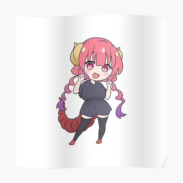 "Miss Kobayashi's Dragon Maid Ilulu Chibi" Poster for Sale by ...