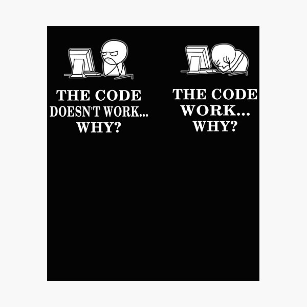 Lámina fotográfica «El código divertido del programador funciona ¿Por ...