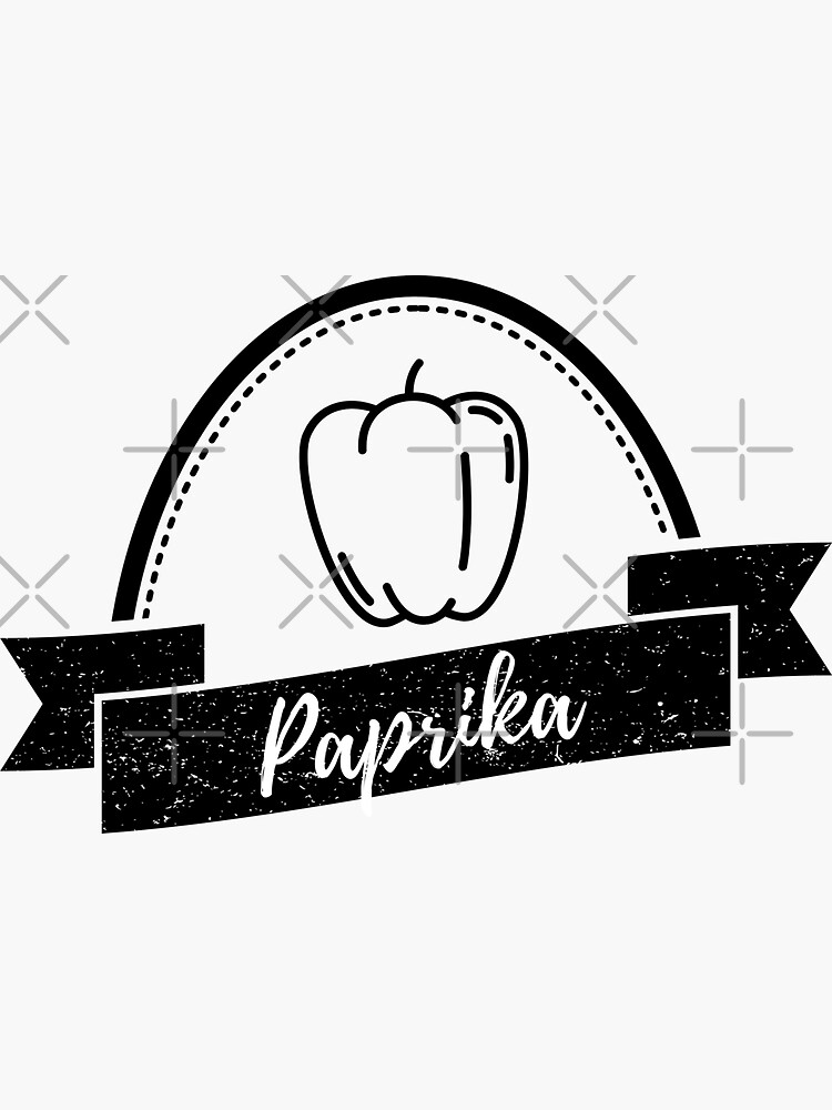 "Paprika Kitchen Label" Sticker for Sale by GoodThingsOnly | Redbubble