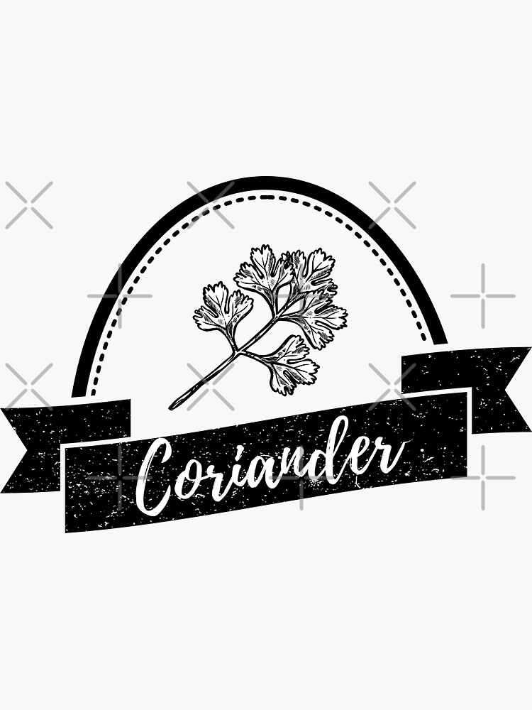 "Coriander Kitchen Label" Sticker for Sale by GoodThingsOnly | Redbubble