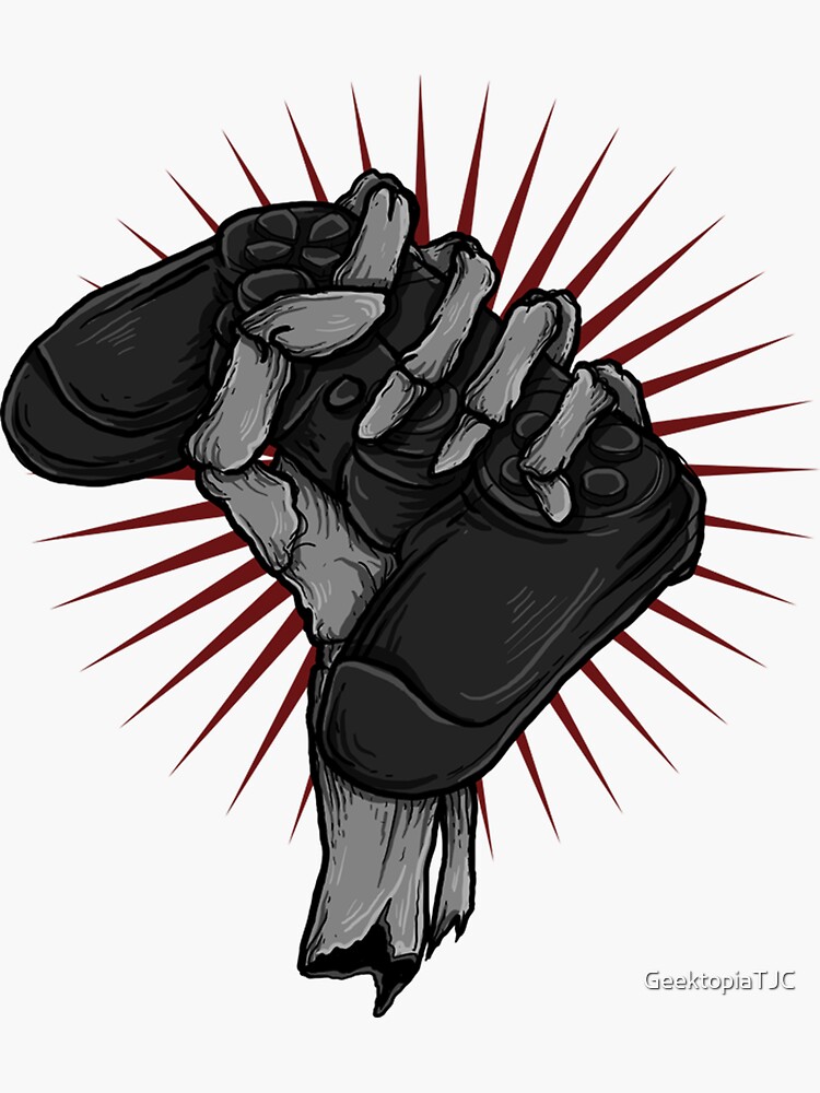 "Zombie Game Controller" Sticker for Sale by GeektopiaTJC | Redbubble