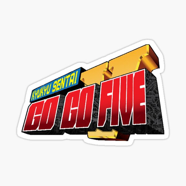 "Kyukyu Sentai Go Go Five " Sticker for Sale by cortlandshetley | Redbubble