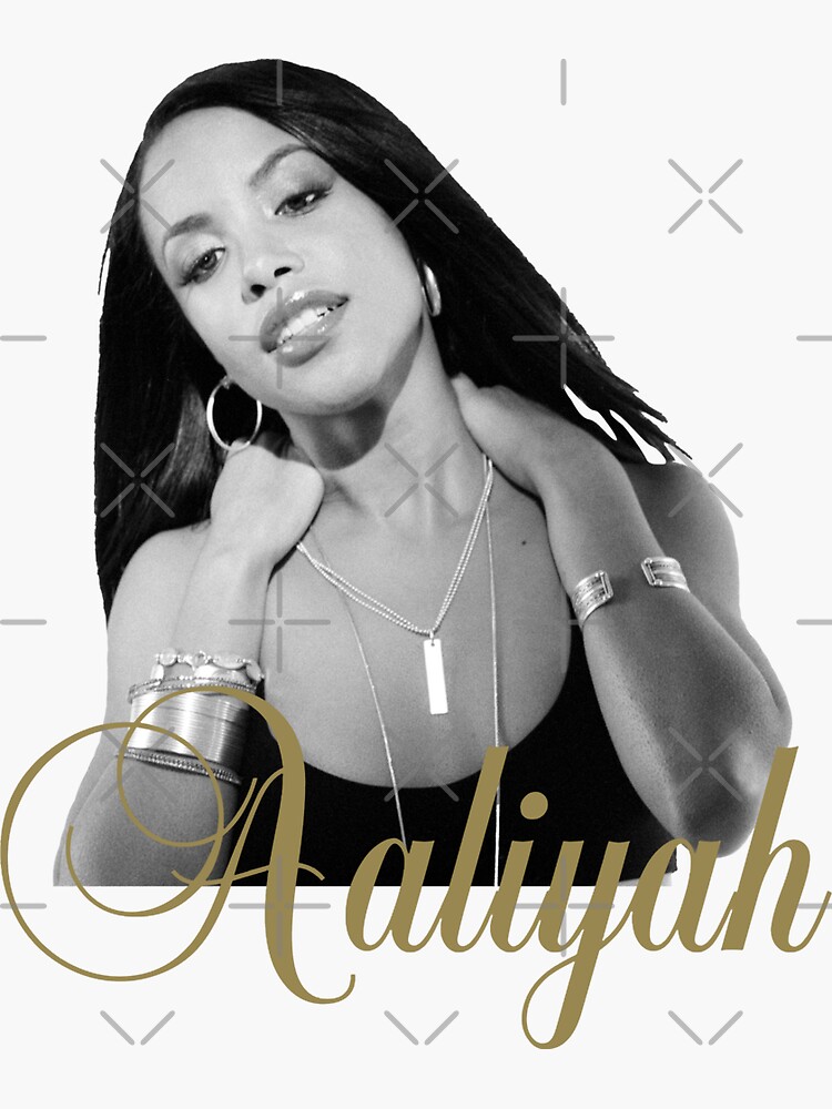 "Aaliyah ( white )" Sticker for Sale by oskardon | Redbubble