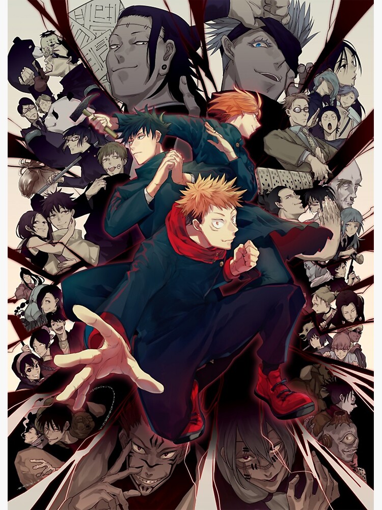 "jujutsu kaisen banner 3" Sticker by silvaaraceli | Redbubble