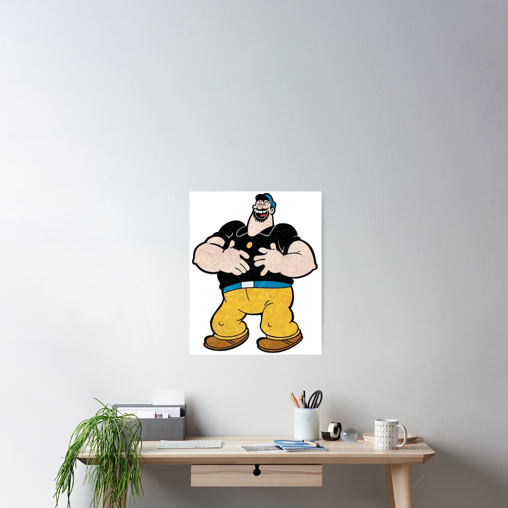 Poster « Personnage de dessin animé Bluto Laughing Classic des années ...