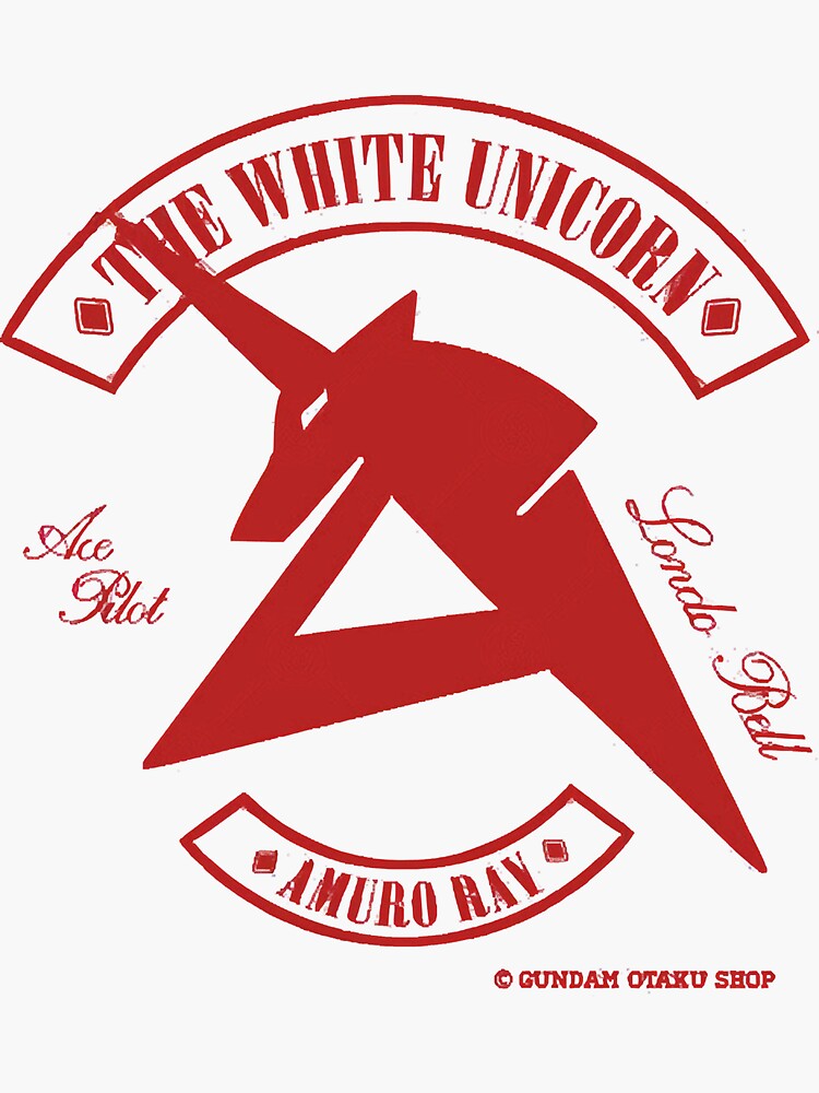 "Amuro Ray Badge V1 " Sticker for Sale by Chalcra | Redbubble