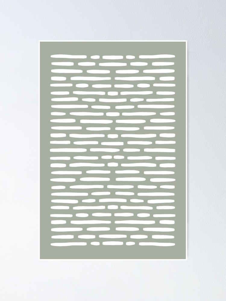 "Sage green lines pattern" Poster by Miss-Belle | Redbubble