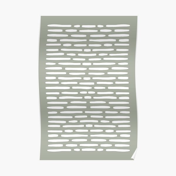 "Sage green lines pattern" Poster by Miss-Belle | Redbubble