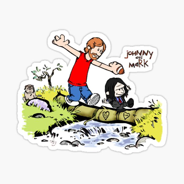 "Johnny and Mark " Sticker for Sale by kalonnieli | Redbubble