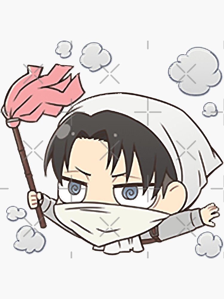 "Levi Ackerman Chibi - Attack On Titan " Sticker for Sale by Kate ...