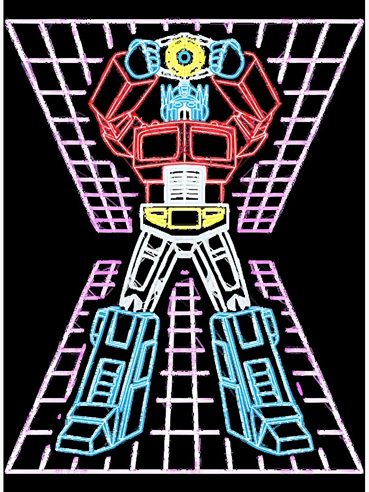 "Optimus prime neon " Poster for Sale by Pelnarw37 | Redbubble