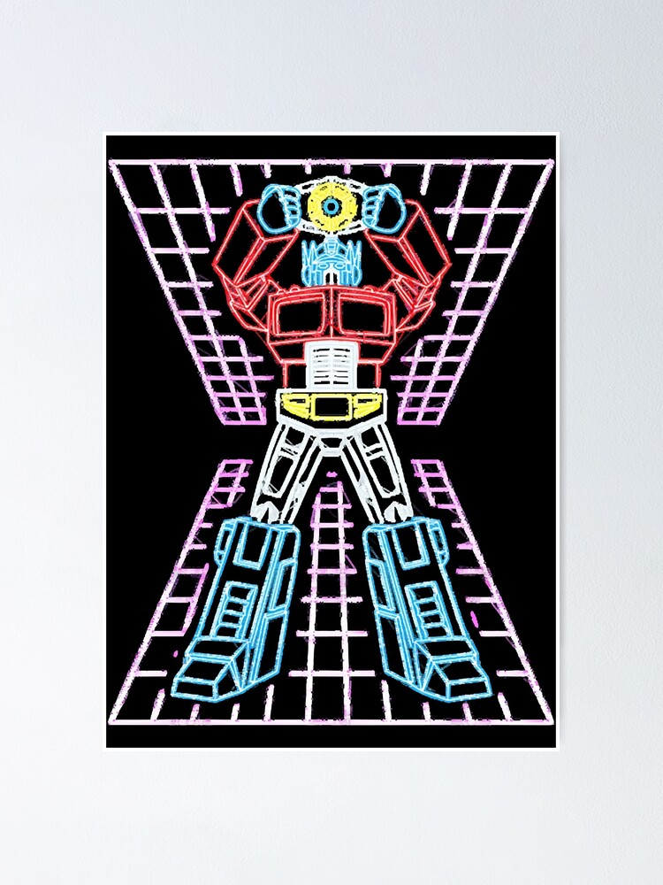 "Optimus prime neon " Poster for Sale by Pelnarw37 | Redbubble